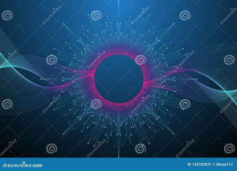 Quantum Computer Technology Concept Sphere Explosion Background Deep Learning Artificial