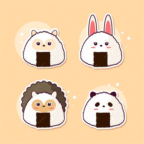 Premium Vector Cute Rice Vector Kawaii