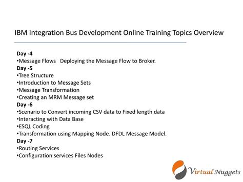 PPT IBM Integration Bus Development Online Training By VirtualNuggets PowerPoint Presentation
