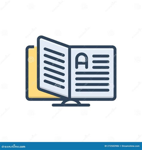 Icône Dillustration De Couleur Pour Le Vocabulaire Et Le Mot Du Glossaire Illustration De