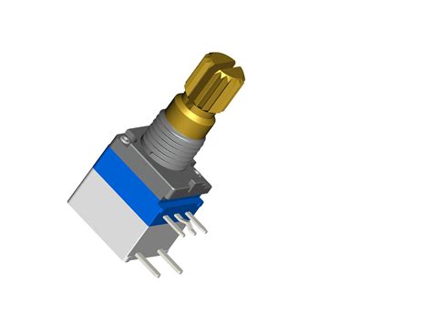 09mm Series Rv91110nskq Sealed Metal Shaft Potentiometer Single Pot Potentiometer Rotary
