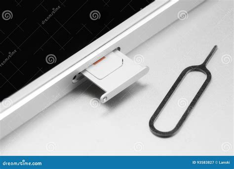 Inserting Nano SIM Stock Image Image Of Device Changing 93583827