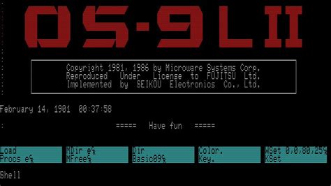 sistema operativo os 9 de microware systems 💾 museo de la informática