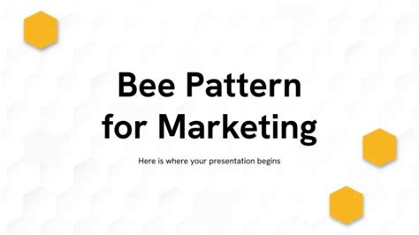 Bee Pattern For Marketing Presentation