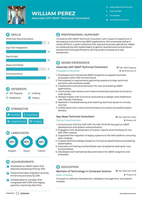 10 sap abap technical consultant resume samples and templates for 2025