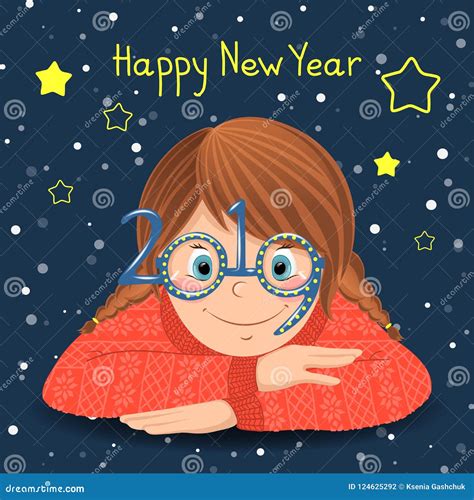 Happy New Year 2019 Stock Vector Illustration Of Card 124625292