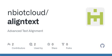 Github Nbiotcloud Aligntext Advanced Text Alignment