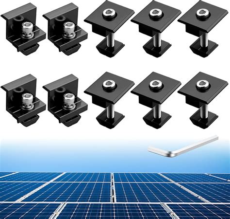 Anbte 10 Pcs Solar Panels Brackets 30mm Aluminium 6 X T