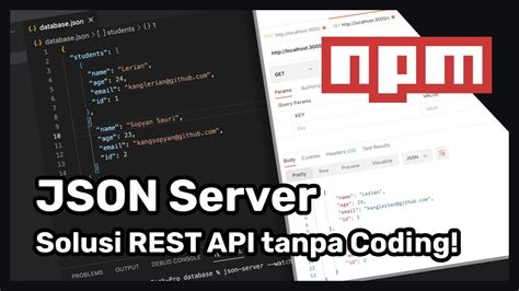json server solusi fake rest api tanpa coding youtube
