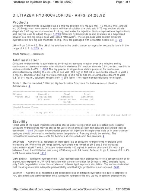 Diltiazem Hydrochloride Pdf