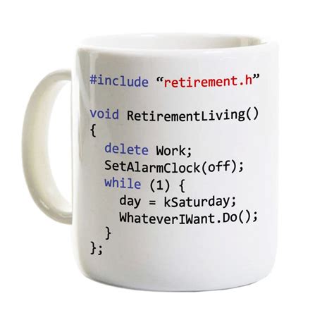Retirement T For Programmer Coffee Mug C Java C Sharp T For