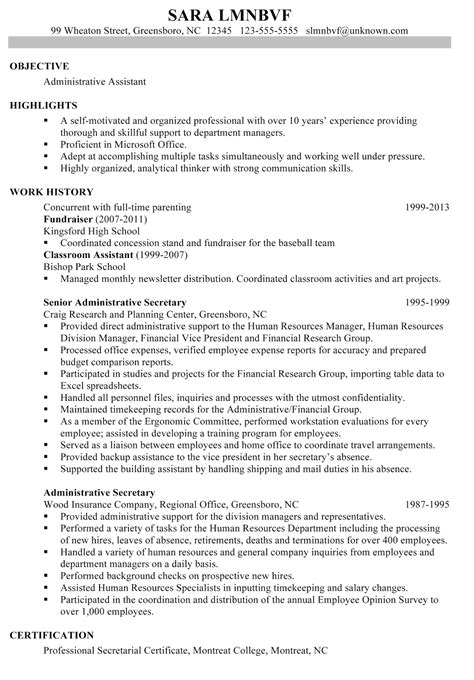 Sample Objective On Resume For Administrative Assistant Free Sample Resumes Download