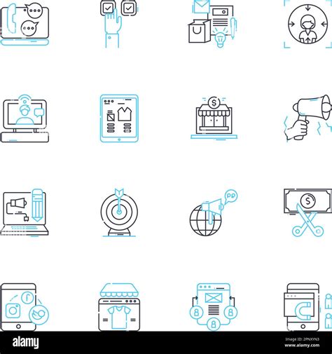 Email Strategy Linear Icons Set Segmentation Personalization