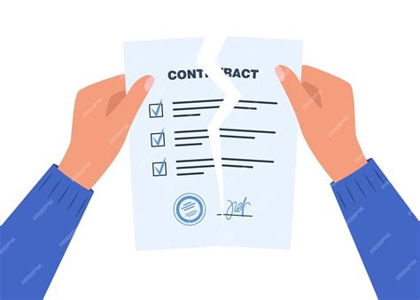 Premium Vector Hands Tearing Up The Contract Hands Holding Broken Or