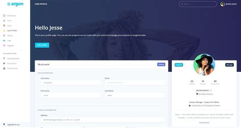 react argon material ui free template