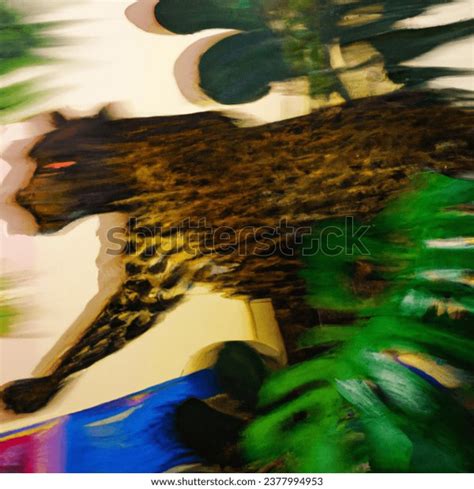 Motion Blur Photo Canvas De Jouy AI Generated Image Shutterstock
