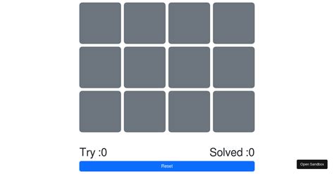 React Color Memory Game Codesandbox