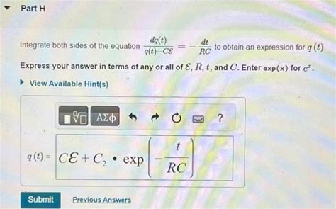Solved Integrate Both Sides Of The Equation