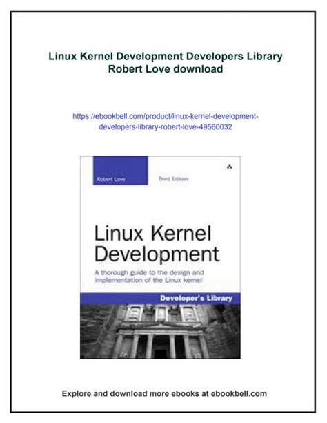 Linux Kernel Development Developers Library Robert Love Pdf