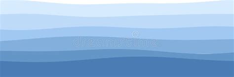 Abstract Blue Wave Pattern In Gradient Shades Of Ocean Tones Stock Illustration Illustration