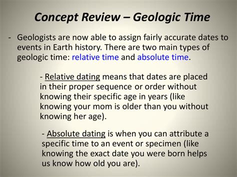 Concept Review Relative Time