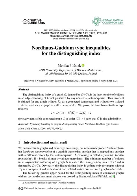 Pdf Nordhaus Gaddum Type Inequalities For The Distinguishing Index