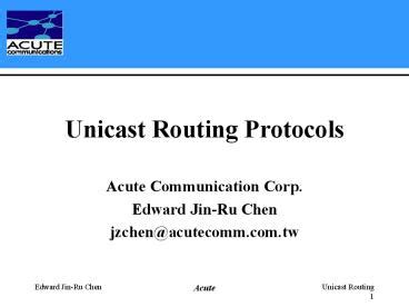 PPT Unicast Routing PowerPoint Presentation Free To View Id C D Mzg Y