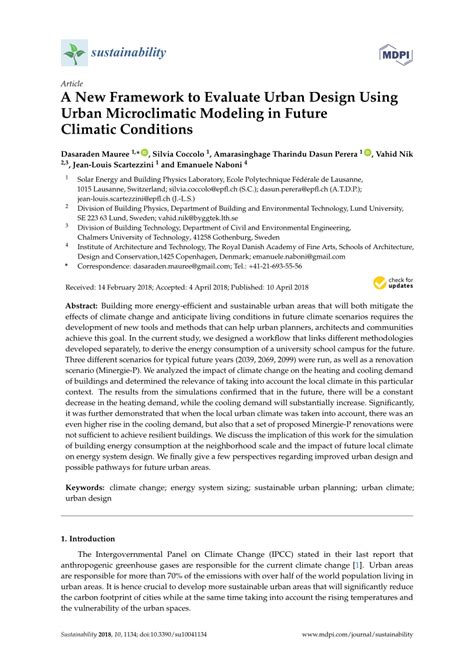 Pdf A New Framework To Evaluate Urban Design Using Urban