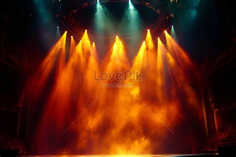 무대 천장의 스포트라이트