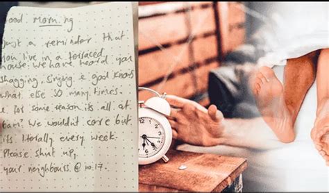 Viral Vecinos le ruegan a hombre que deje de tener sexo todos los días a las 6 00 a m Reino