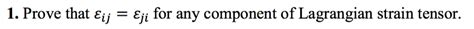 Solved 1 Prove That For Any Component Of Lagrangian