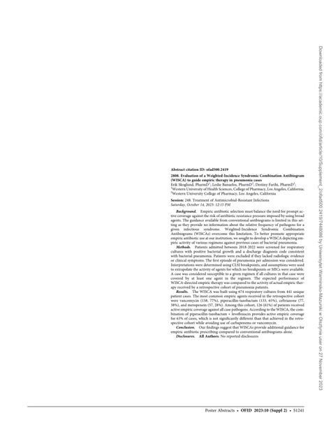 Pdf 2808 Evaluation Of A Weighted Incidence Syndromic Combination