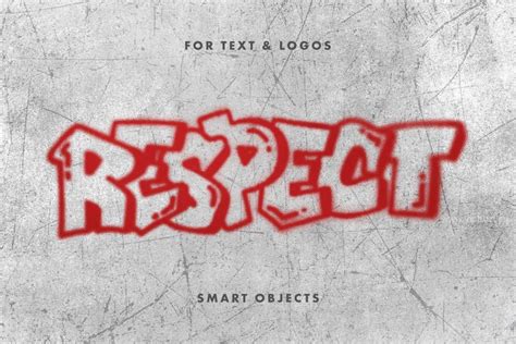 街头涂鸦字体喷漆描边效果的psd艺术字模板 艺字网