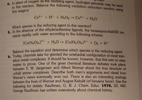 Solved In Place Of Oxygen As The Oxidizing Agent Chegg Com