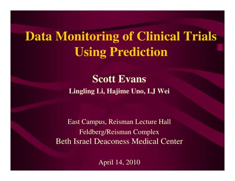 Pdf Data Monitoring In Clinical Trials Using Prediction