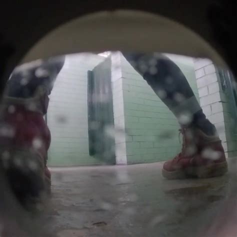 Girl Desperately Pisses On Public Bathroom Floor Twice