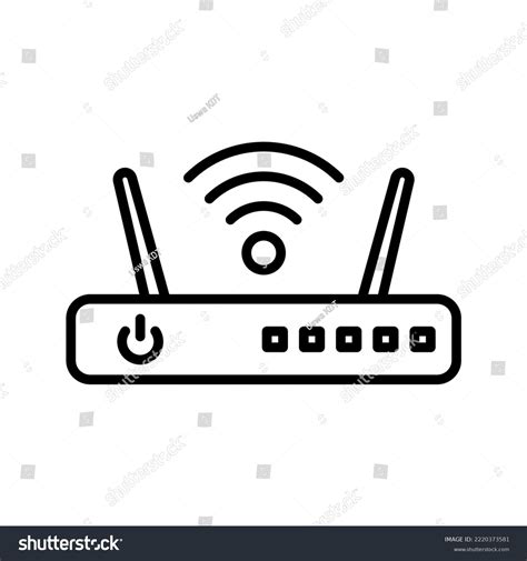 Network Router Icon Wifi Sign Mobile Stock Vector Royalty Free