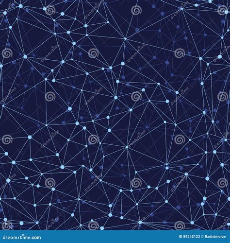 Vector Abstract Pattern Seamless Geometric Mesh On A Dark Background Stock Vector Illustration