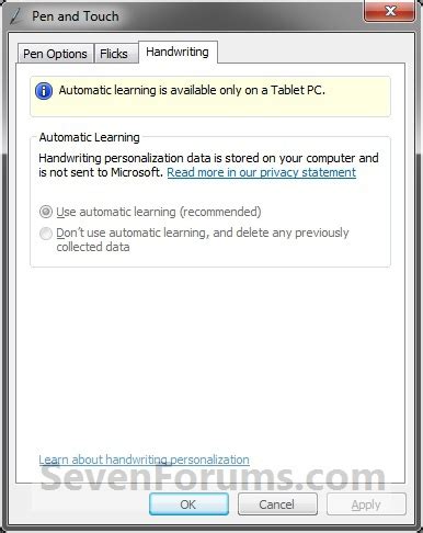 Pen And Touch Settings Create Shortcut Tutorials