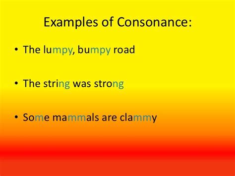 Consonance Examples Alisen Berde
