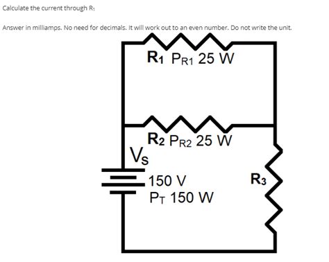 Solved Calculate The Current Through R1 Answer In Milliamps