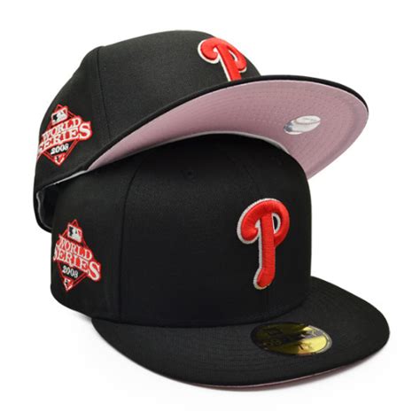 New Era Philadelphia Phillies Blackred 2008 World Series Pink Undervi