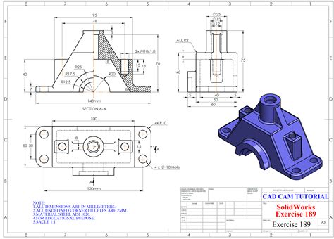 Solidworks Tutorial For Beginners Exercise D Modelling