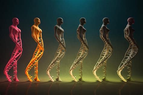 Premium Ai Image Representation Of Human Dna Chain