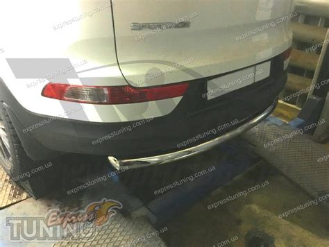 Одинарная труба на задний бампер KIA Sportage 3 SL - Купить Защитную ...