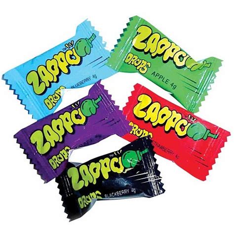 Zappo Sour Drops Hard Candy Gluten Free 20pcs Bag The Lolly Barn