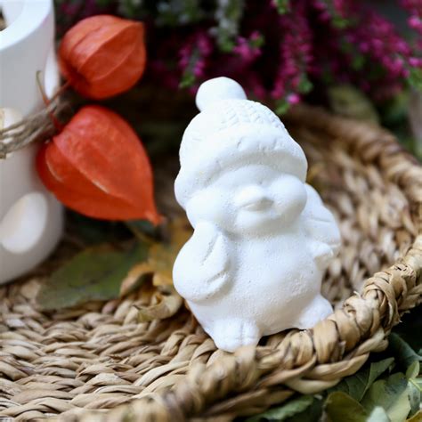 Silikon Gießform Dicker Spatz Mit Wollmütze Dekovogel Winter