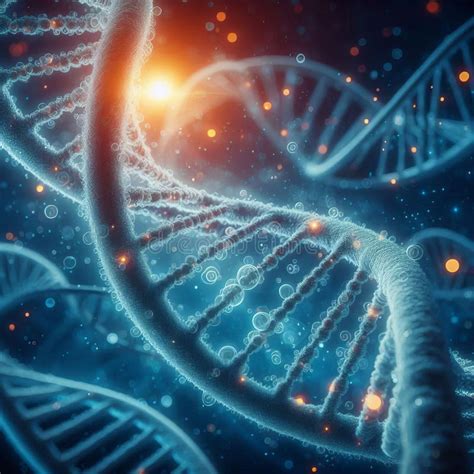 Dna Helix A Detailed Close Up Of The Dna Double Helix Structure Stock