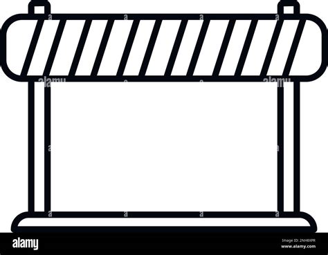 Parking Road Block Icon Outline Vector Space Barrier Gate Zone Stock Vector Image And Art Alamy