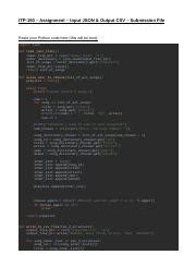 Module Assignment Input JSON Output CSV Submission File Docx ITP Assignment